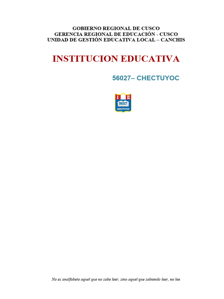Plan Lector Ugel 2024 | PDF | Comprensión lectora | Maestros