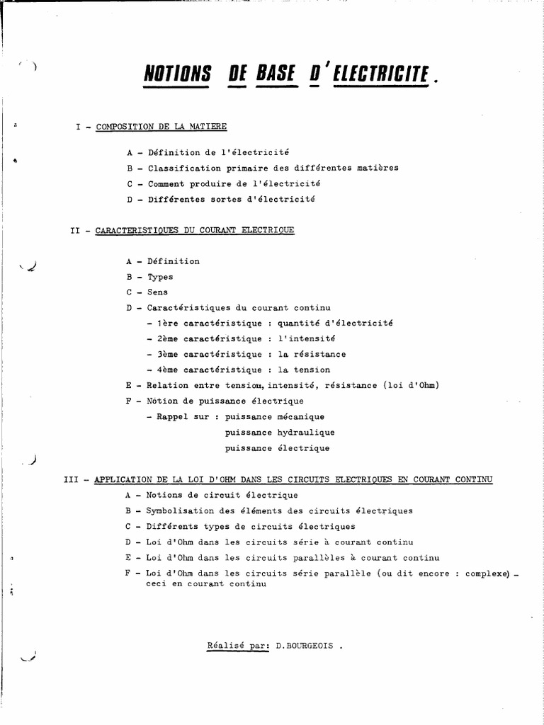 Notions de Base d Electicite | PDF