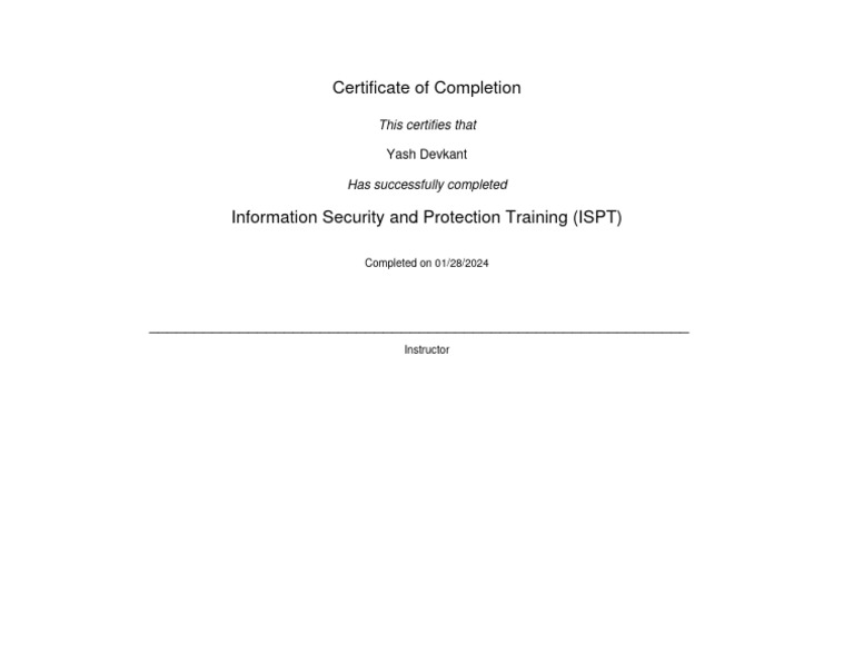 ISPT Completion for Yash Devkant | PDF | Computers