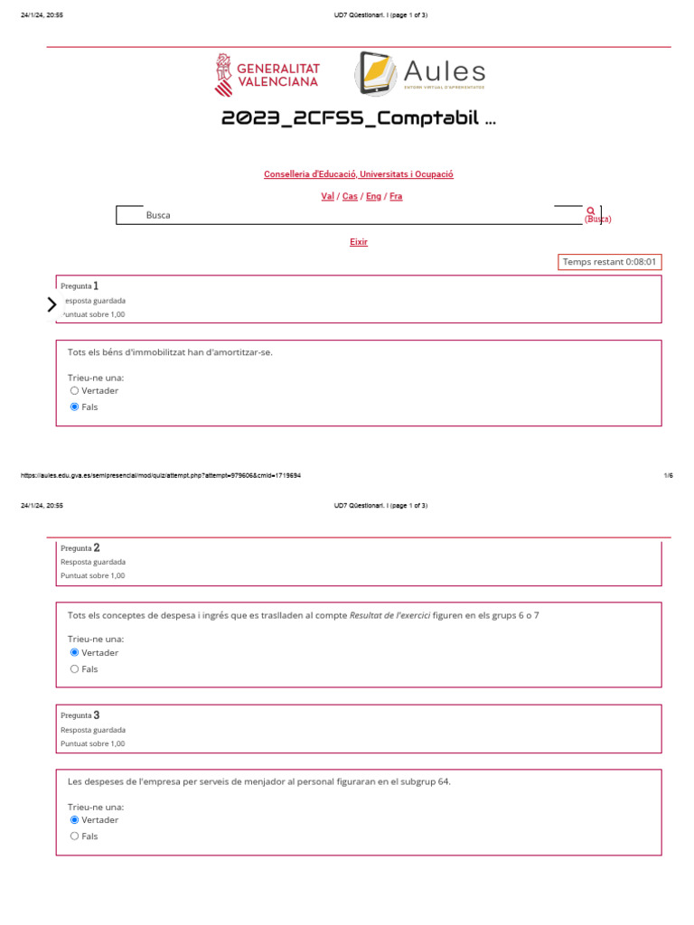 UD7 Qüestionari. I (Page 1 of 3) | PDF