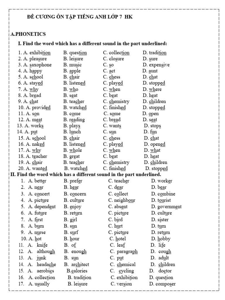 Revision for the First Term English 7 | PDF | Lunch | Meal
