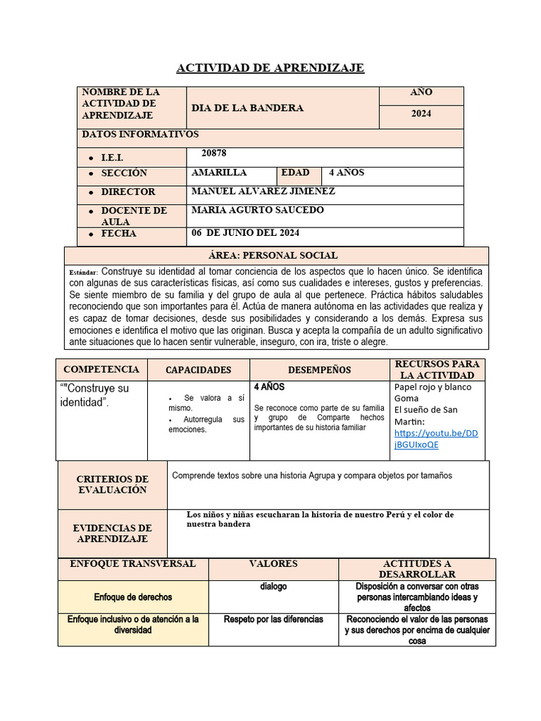 Actividades para el Día de la Bandera | PDF | Aprendizaje | Las emociones
