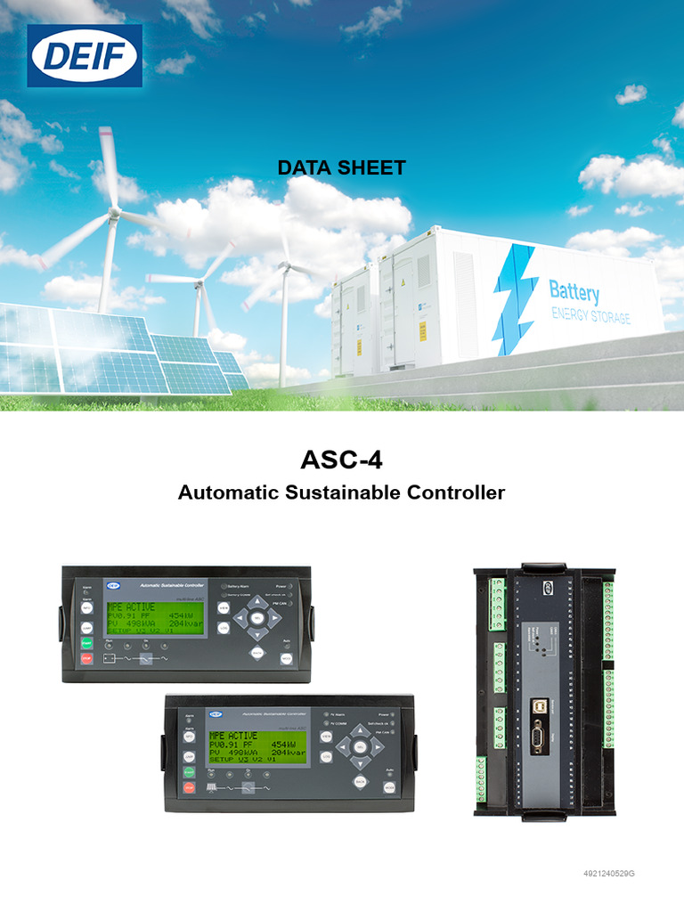 ASC-4 Solar & Battery Controller Data Sheet | PDF | Solar Power ...