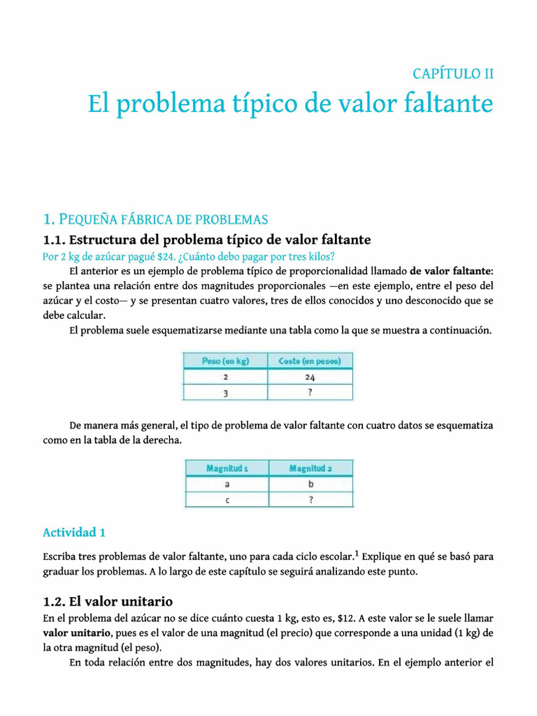 Valor Faltante | PDF | Multiplicación | Variable (Matemáticas)