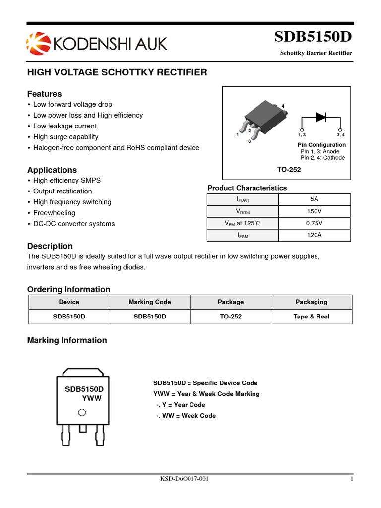 13-75 SDB5150D | PDF | Rectifier | Diode