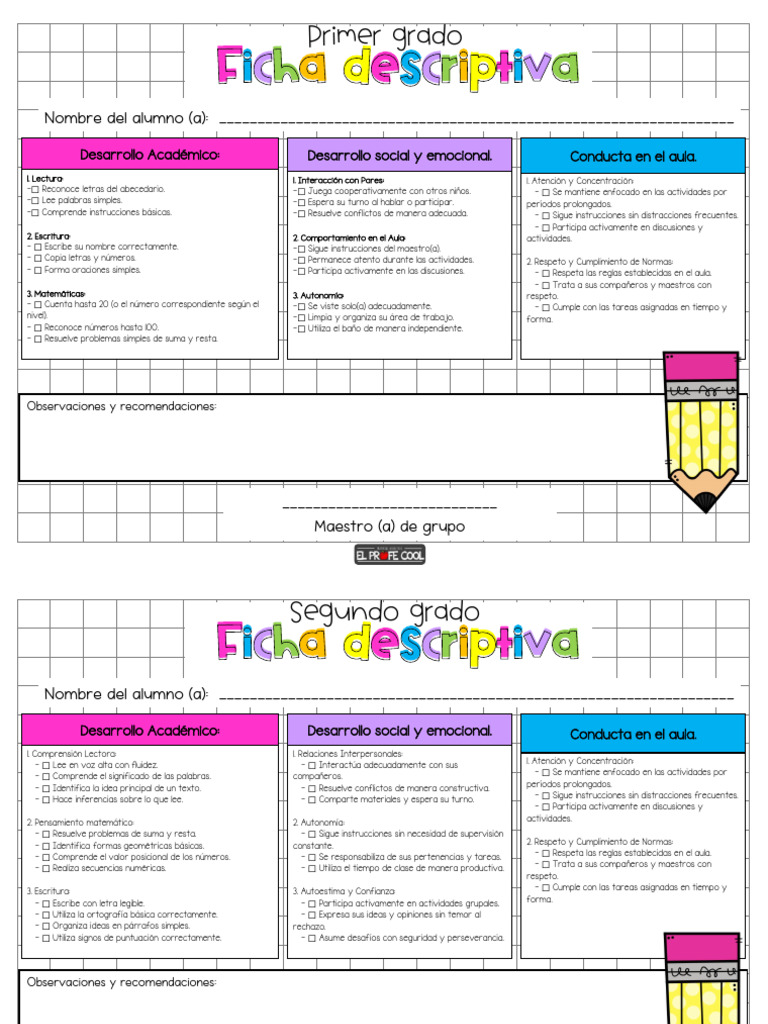 Ficha Descriptiva (Todos Los Grados - Profe Cool | PDF | Las emociones ... Ficha Descriptiva (Todos Los Grados - Profe Cool | PDF | Las emociones ...