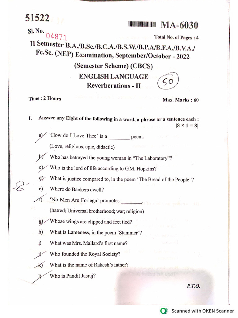 English 2nd Sem | PDF