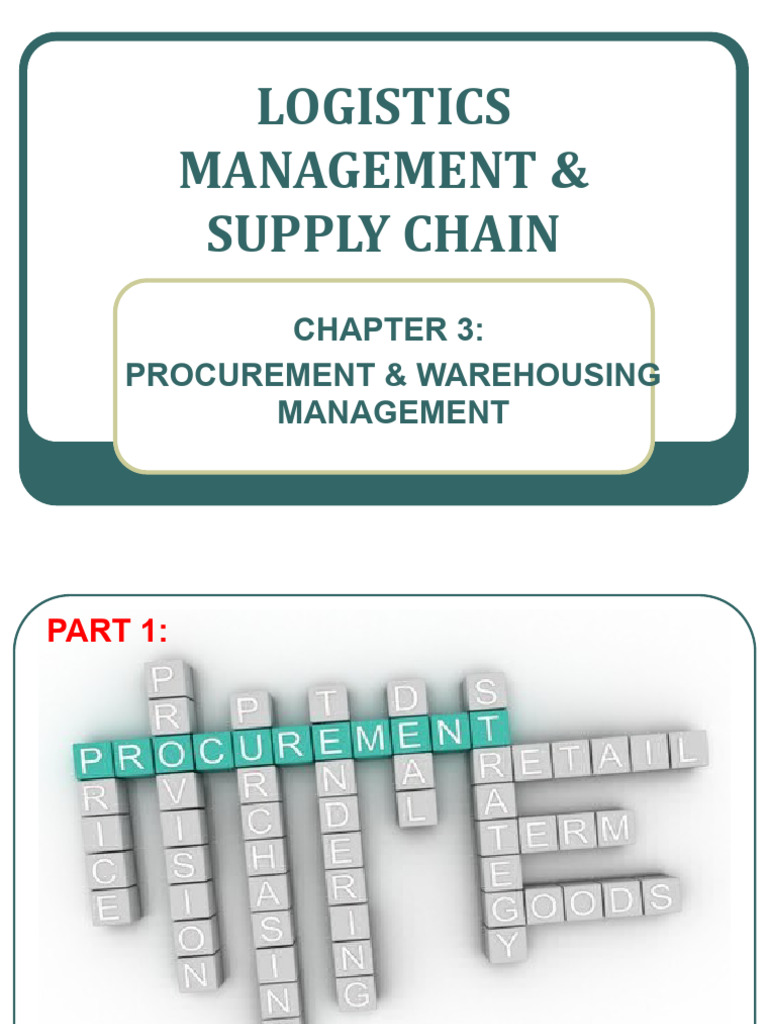 Chap 3 - Procure & Warehousing | Download Free PDF | Warehouse | Procurement