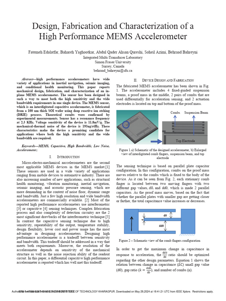 Paper 4 | PDF | Accelerometer | Integrated Circuit