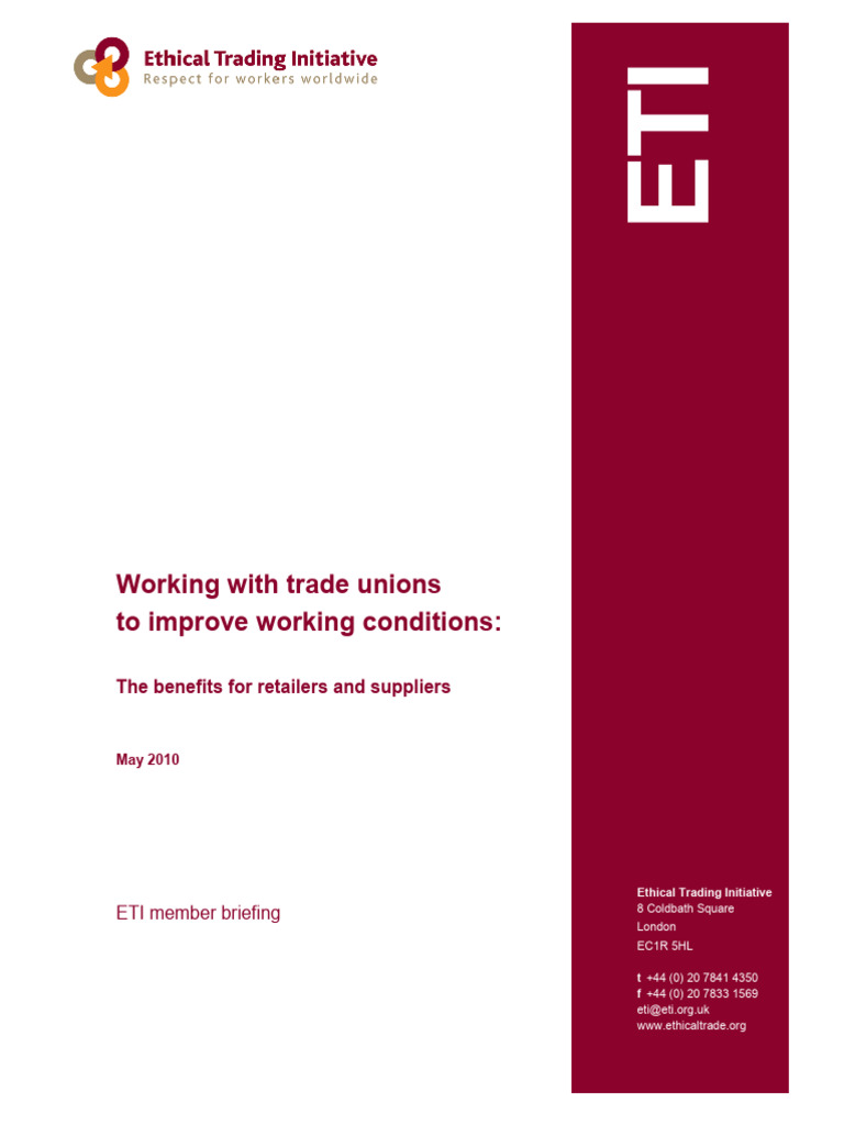 Benefits of Working With Trade Unions | PDF | Trade Union | Employment