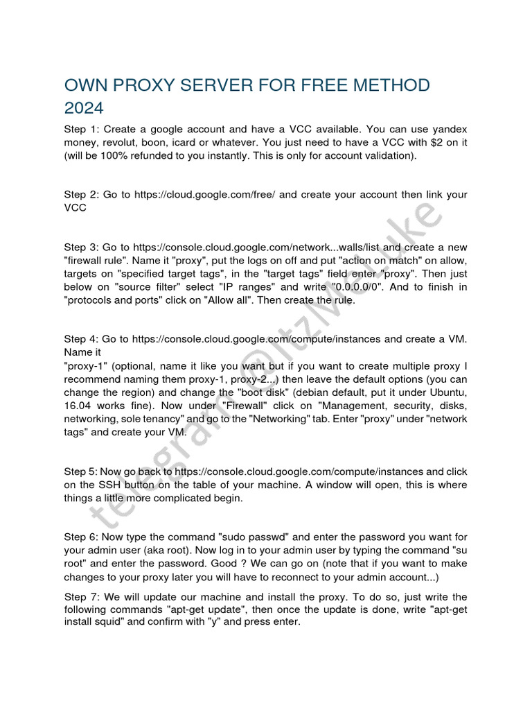 Own Proxy Server by @ItzMeLuke | PDF | Proxy Server | Superuser