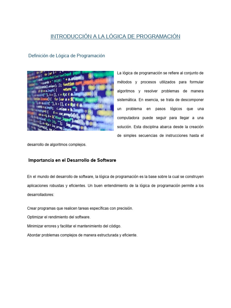 Logica de Programacion | PDF | Programación de computadoras | Software