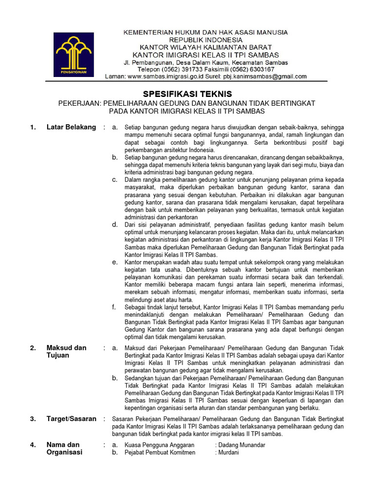 Spek Pemeliharaan Gedung Dan Bangunan Tidak Bertingkat - v2 | PDF