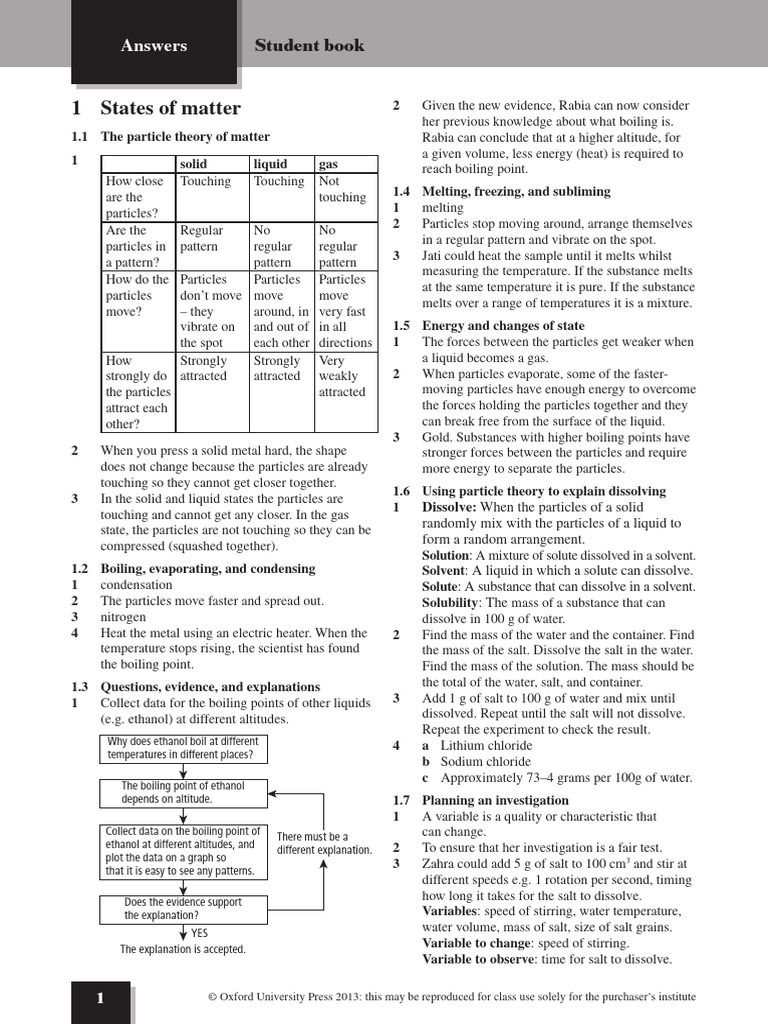 OXFORD Complete Chemistry For Cambridge Secondary 1 Student Book ...