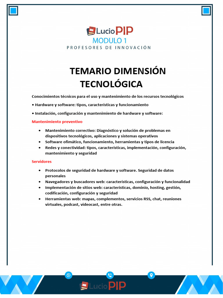 Temario Modulo 1 | PDF | Informática