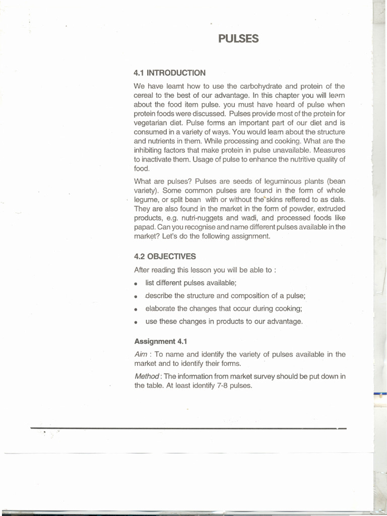 Lesson 4 Pulses | PDF | Legume | Foods