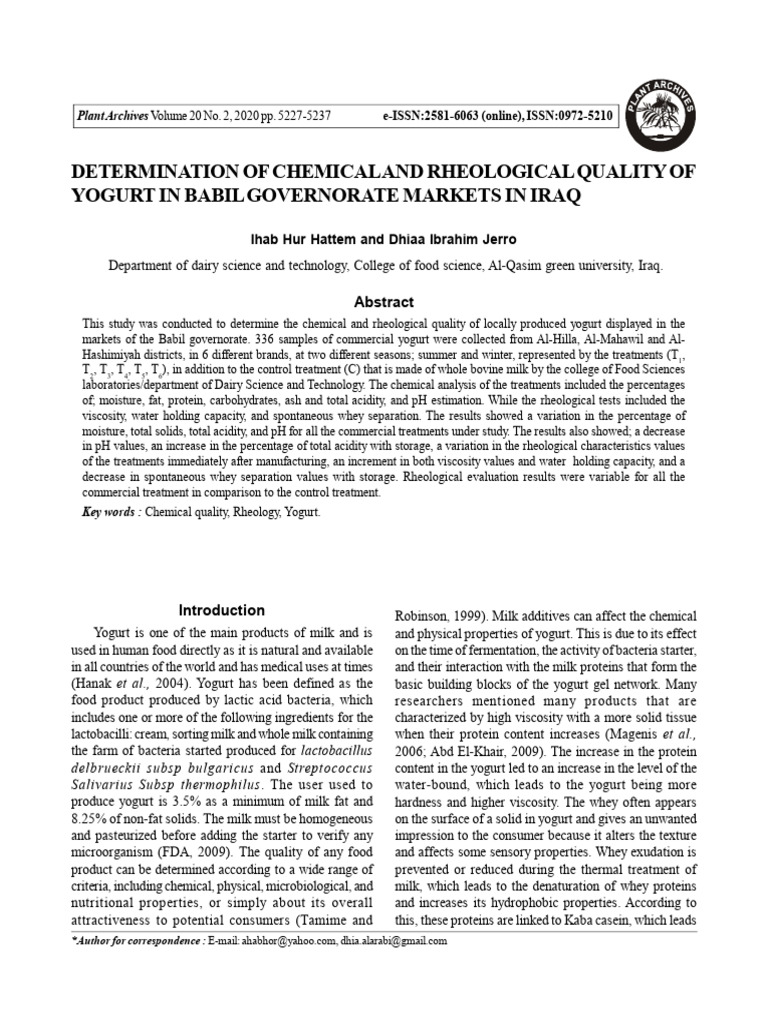 5227-5237 (6844) | PDF | Yogurt | Lactobacillus