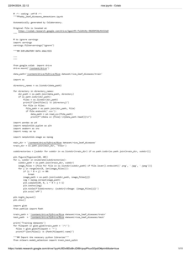 Rice - Ipynb - Colab | Download Free PDF | Computing