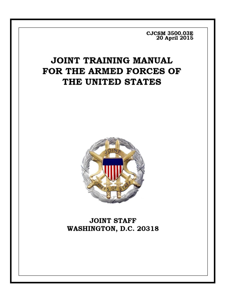 Joint Training Manual For The Armed Forces of The United States | PDF ...