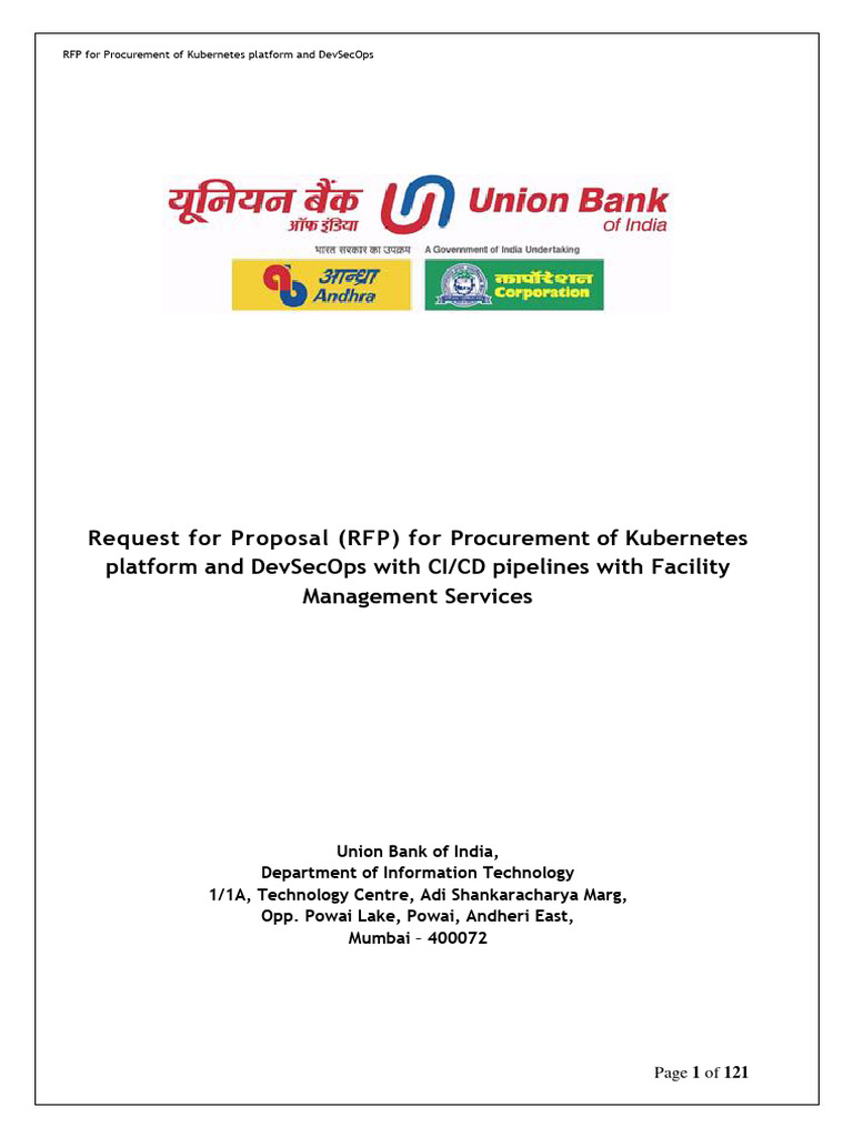 Union Bank | PDF | Request For Proposal | Unit Testing