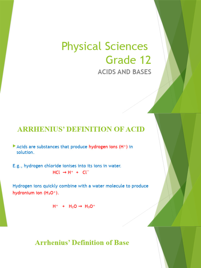 Acids and Bases Vhembe-1 | PDF | Acid | Hydroxide