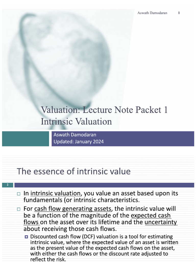 Valuation 1 | PDF