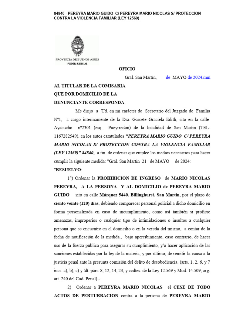 Medida Pereyra Mario 1 | PDF | Telefonía móvil | Teléfonos móviles