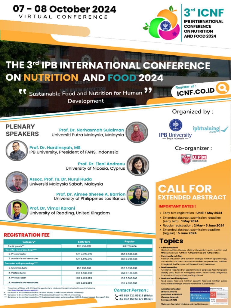 Poster ICNF 2024 | PDF | Nutrition | Diet & Nutrition
