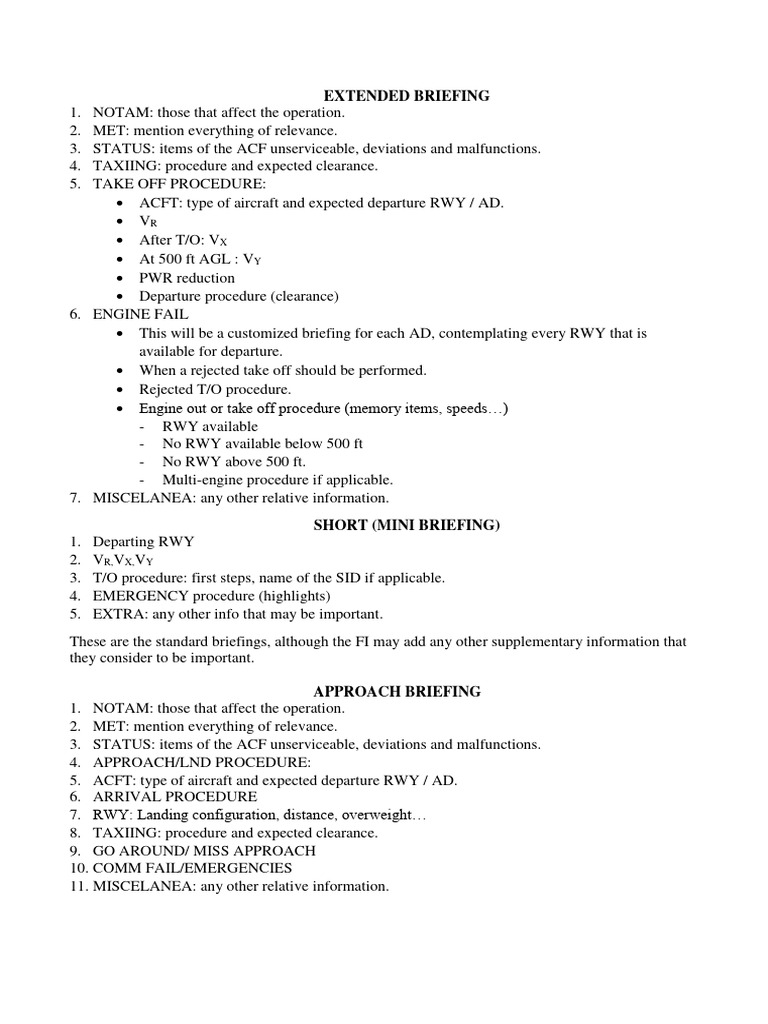 Briefing and Call Outs | PDF | Vehicles | Aircraft