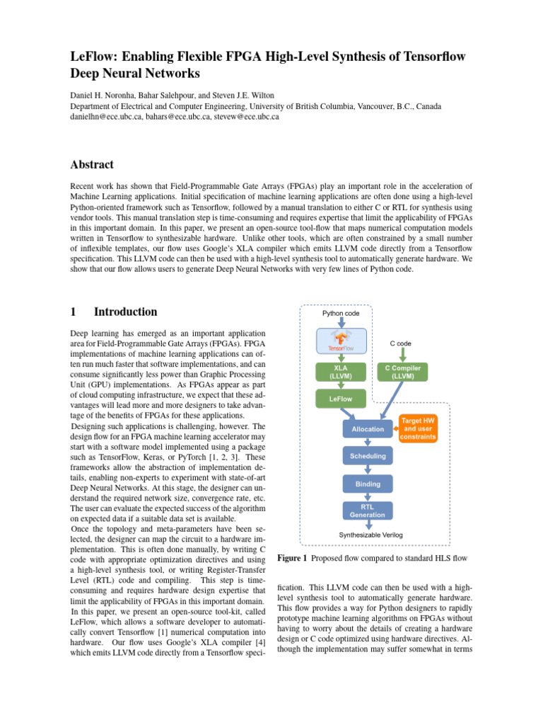 LeFlow Enabling Flexible FPGA High-Level Synthesis of Tensorflow | PDF | Field Programmable Gate ...