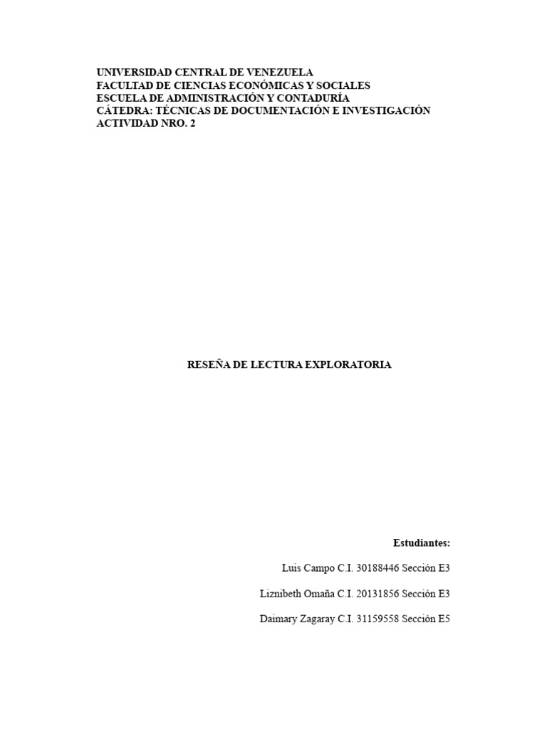 Tema 2. Lectura Exploratoria | PDF | Business | Enseñando