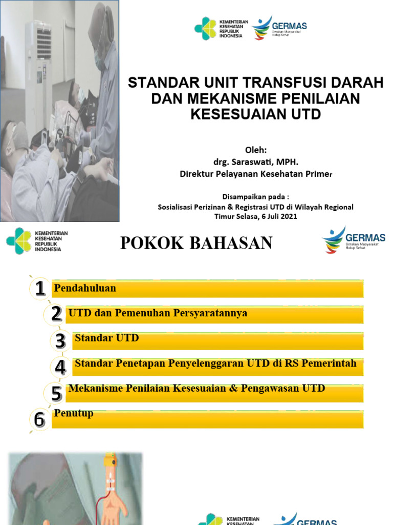 1A Standar UTD Dan Mekanisme Penilaian Kesesuaian UTD | PDF