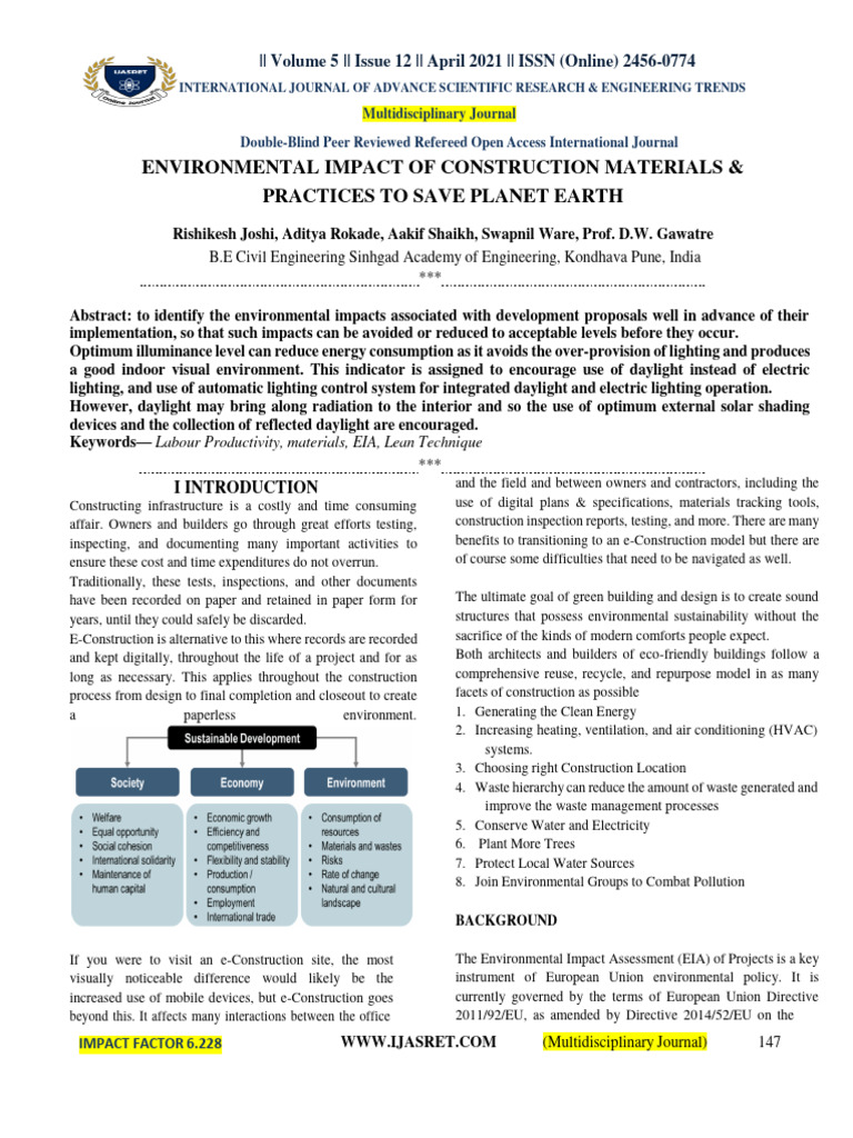 884 34.environmental Impact of Construction Materia 54585455 | PDF ...