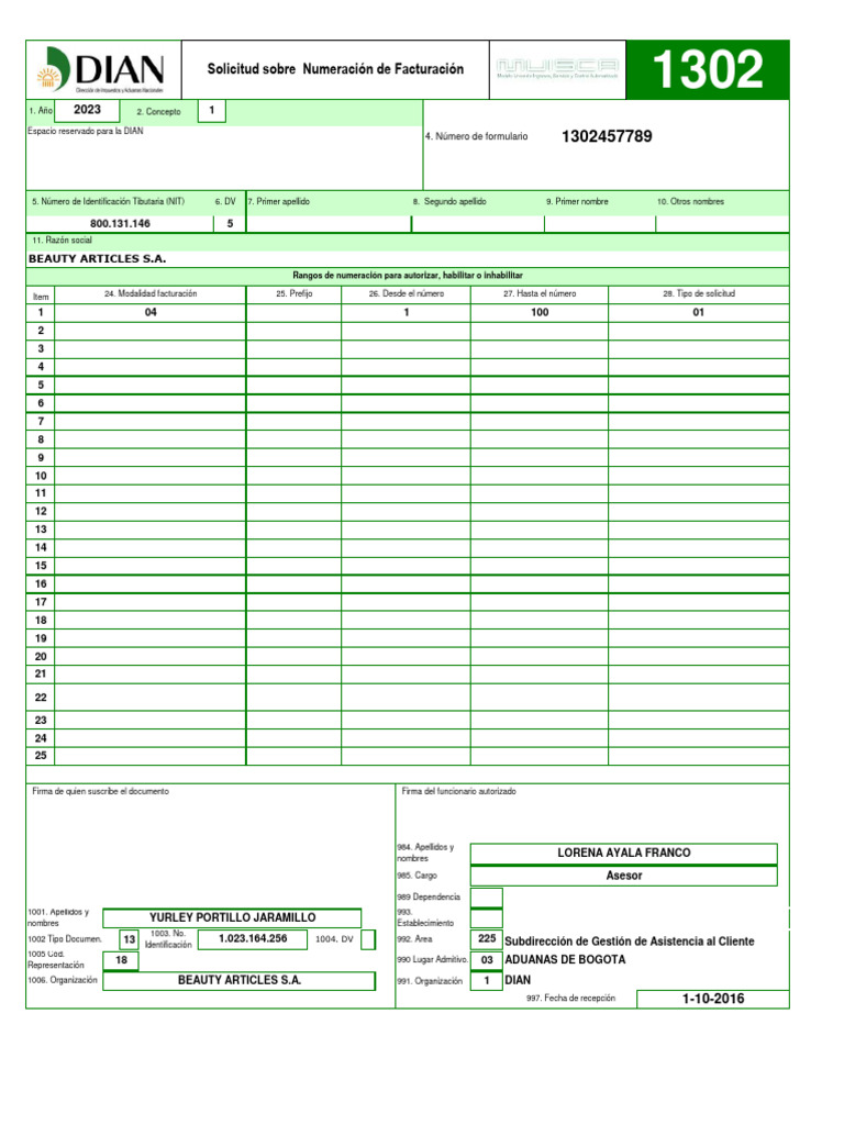 Formulario_1302. | PDF