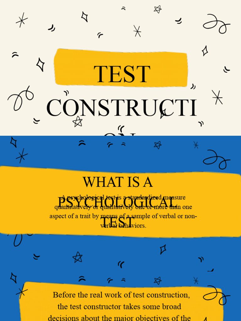 Test Construction | PDF | Validity (Statistics) | Psychology