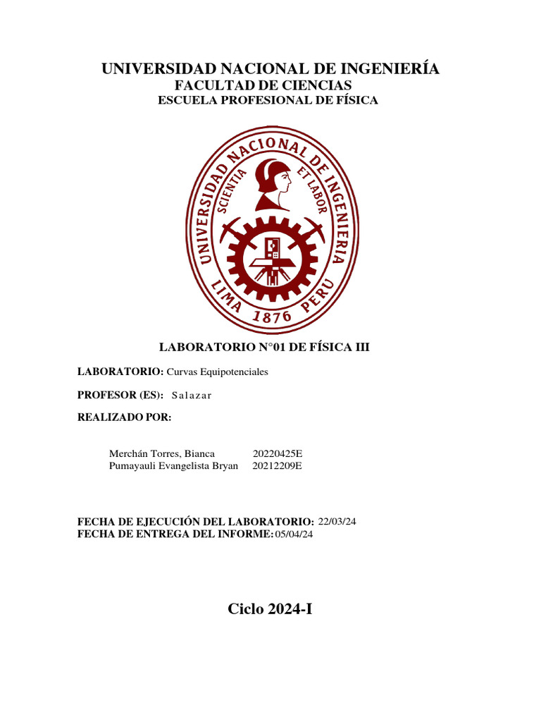 FÍSCA III - LAB 1 (2)final | PDF | Electricidad | Campo eléctrico
