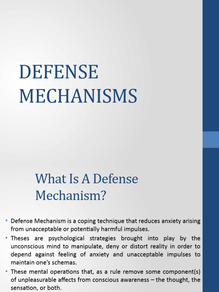 Defense Mechanisms Presentation | Download Free PDF | Defence ...
