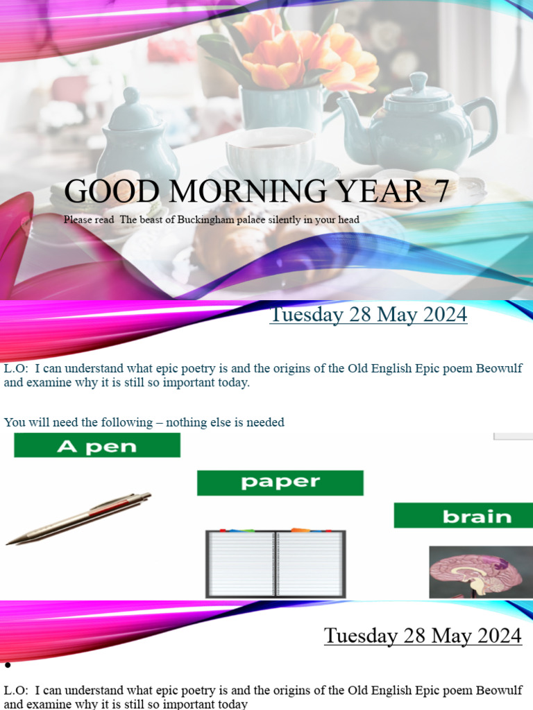 Good Morning Year 7 (Autosaved) | PDF | Flowers | Pollination