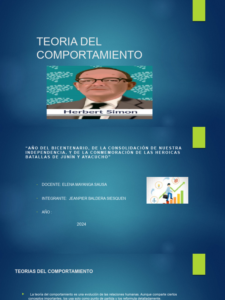 Teoria Del Comportamiento | PDF | Comportamiento | Motivación
