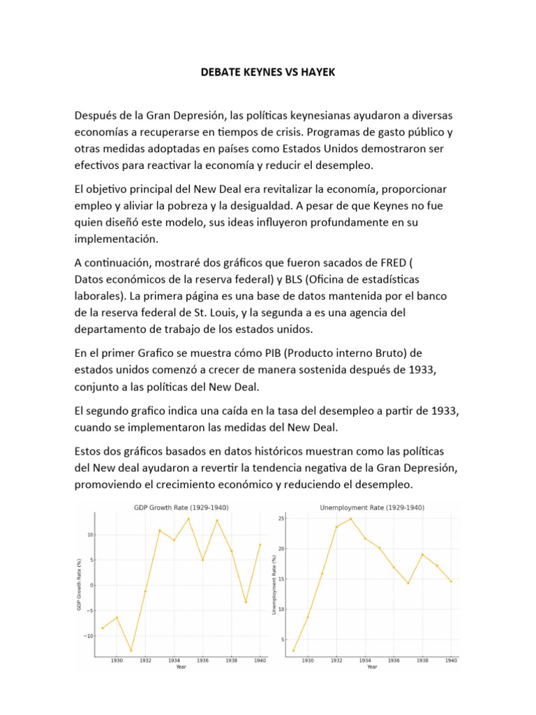 Debate Keynes VS Hayek | PDF