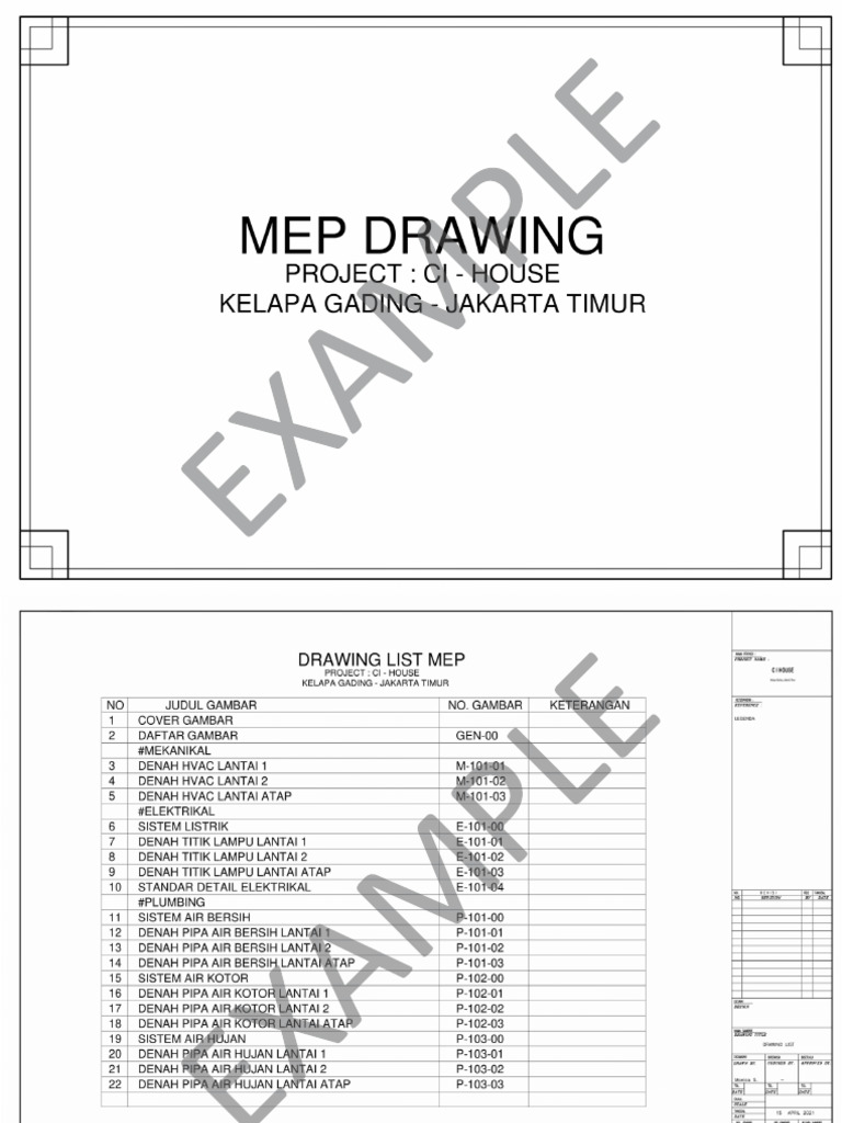 Padma Struktur Contoh MEP Drawing - Comp | PDF