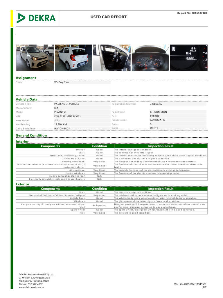 Used Car Report: Assignment | PDF | Car Body Styles | Motor Vehicle
