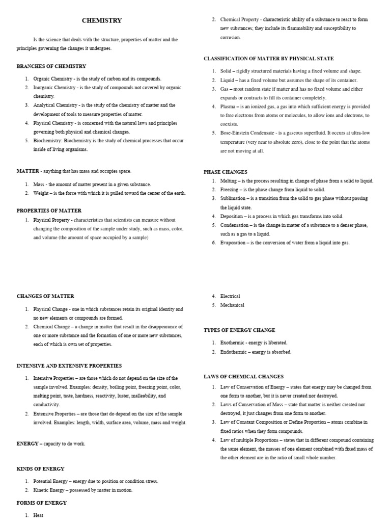 1 Chemistry Pdf Ion Mole Unit