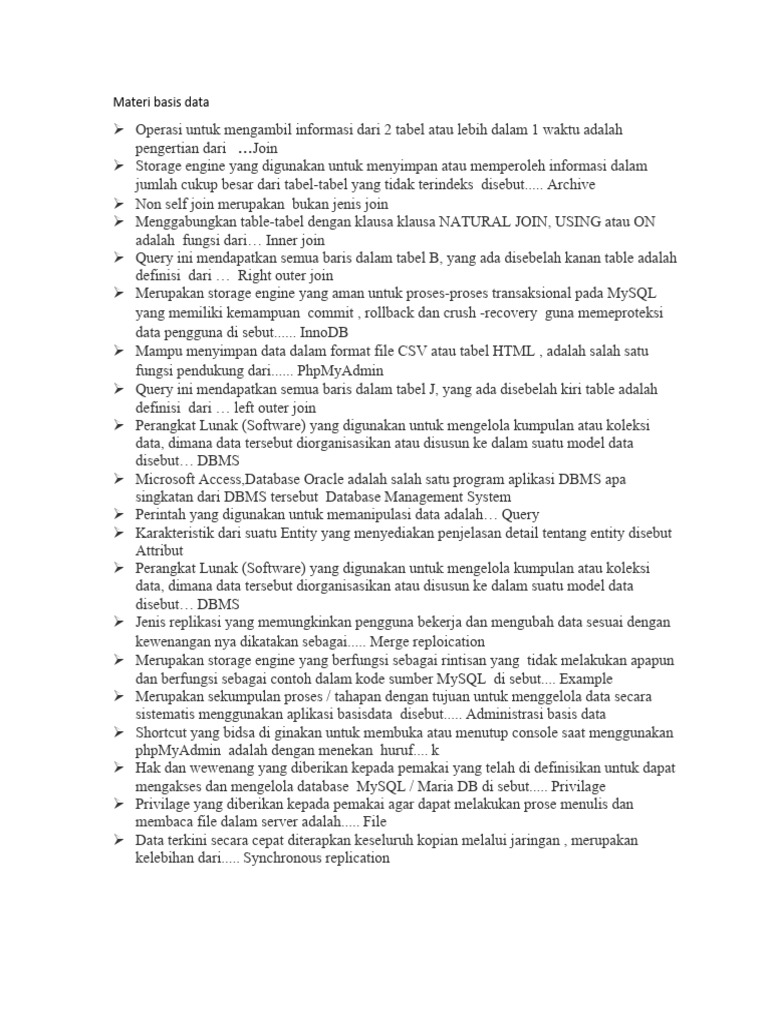 Materi Basis Data | PDF | Bisnis | Komputer