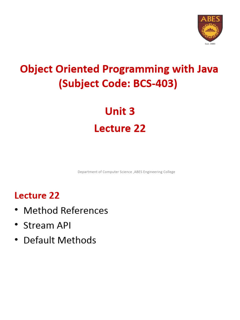Lecture 22 Pdf Method Computer Programming Anonymous Function 4075