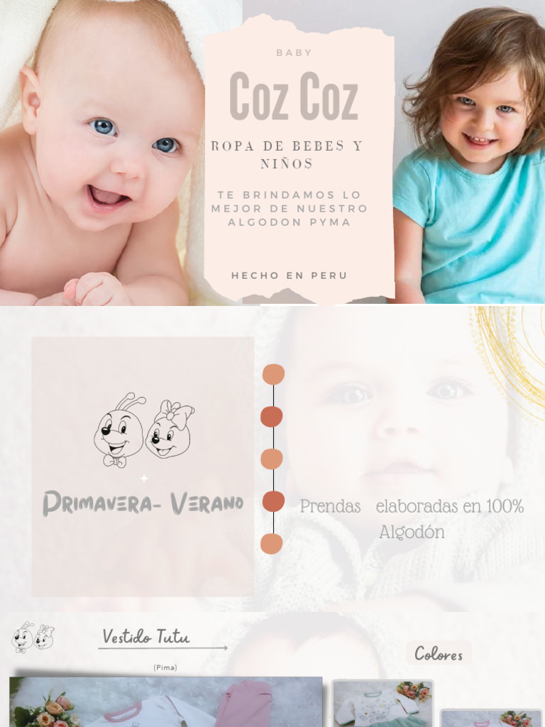 Ropa Infantil Coz Coz Hecha en Perú | PDF | Moda | Textiles