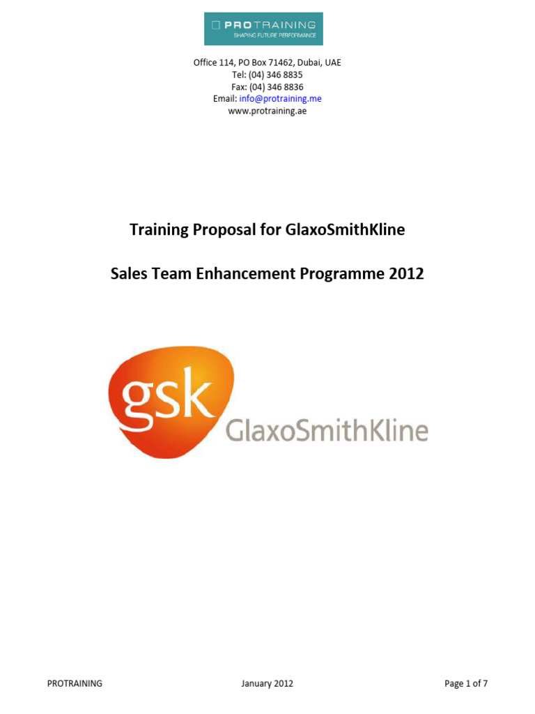 Pro Training GSK Sales | PDF | Mindset