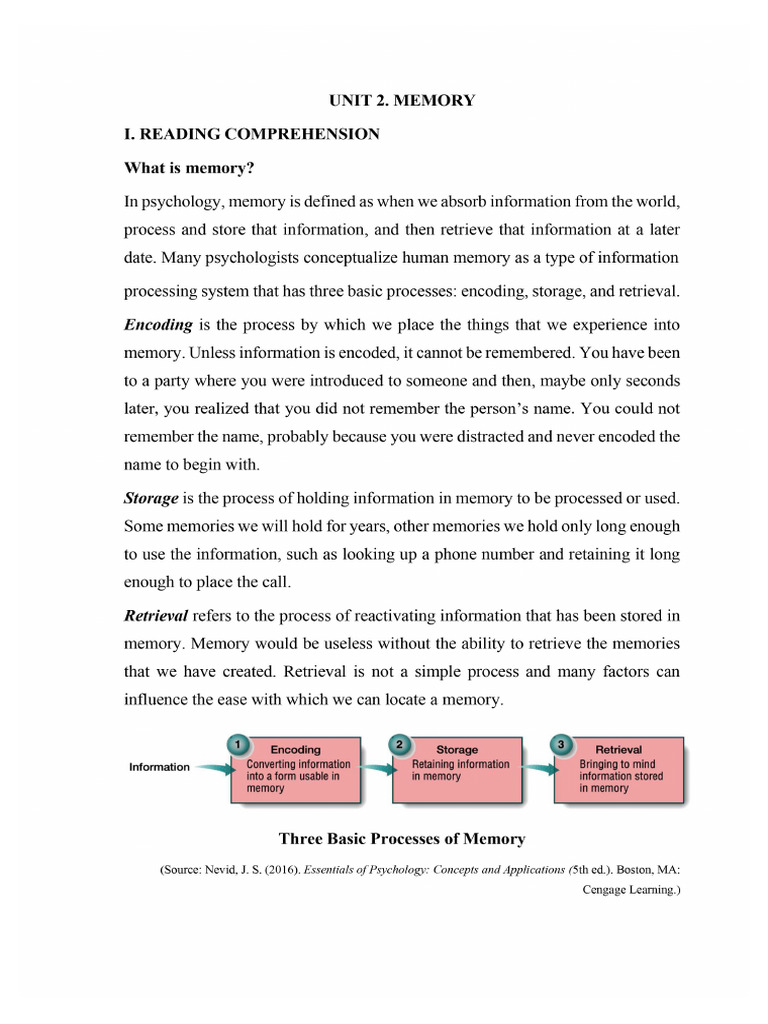 Unit 2. Memory | PDF