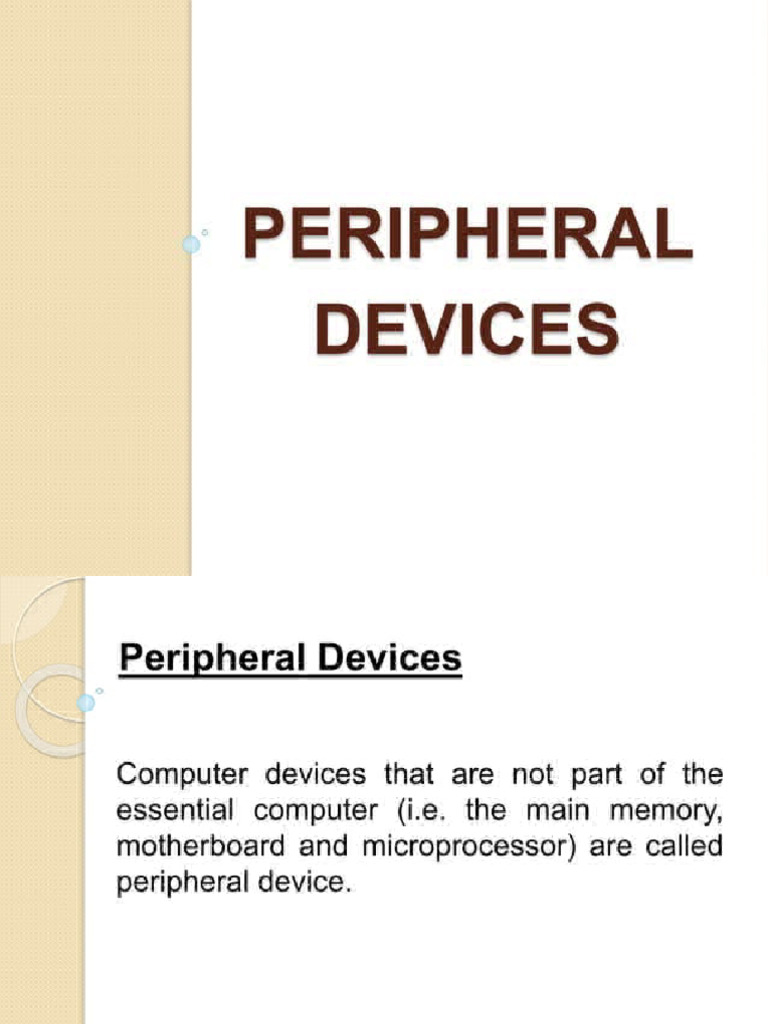 Peripherals Devices | PDF