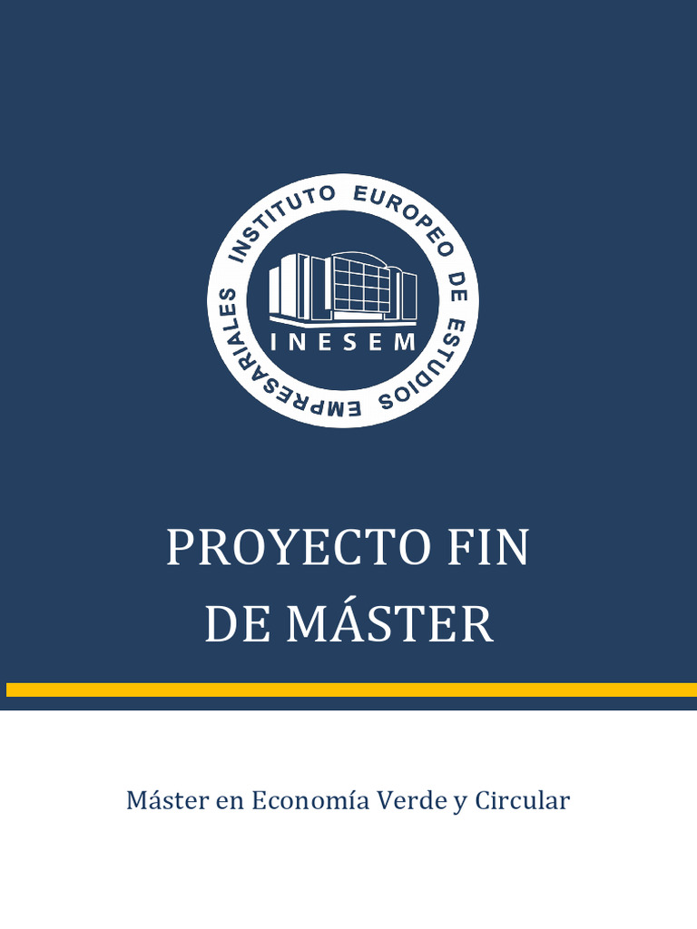Proyecto fin de master | PDF | Evaluación | Diseño